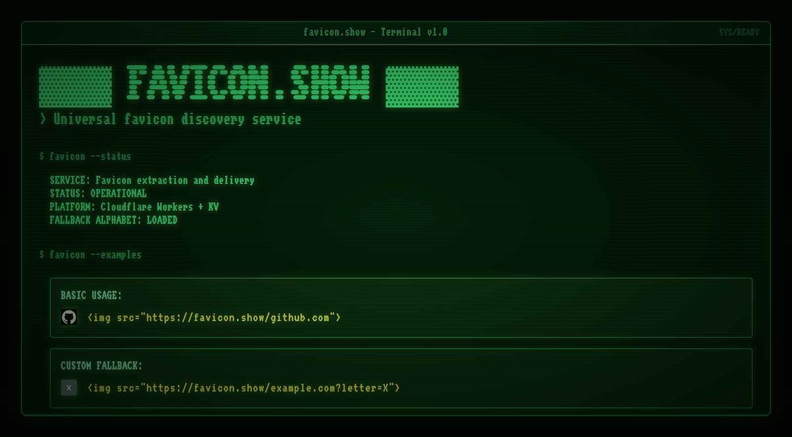 favicon.show - Universal Favicon URL | Get any website's favicon